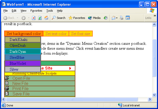 ComponentOne WebMenus and WebBars for ASP.NET