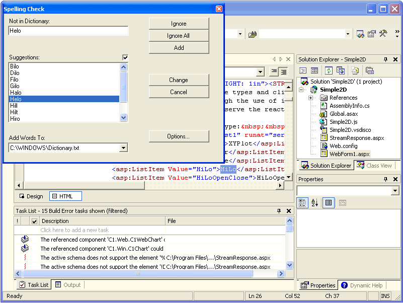 ComponentOne WebSpell IDE for ASP.NET（英語版）