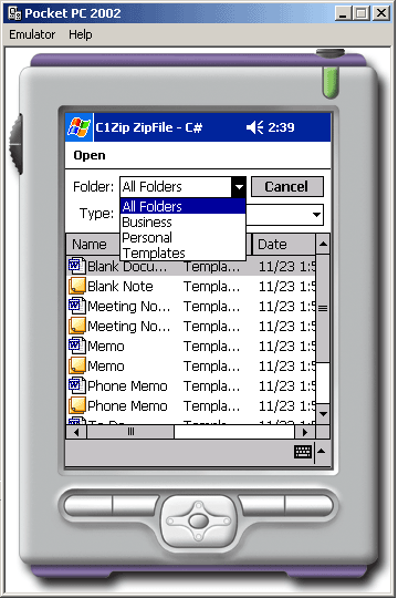 ComponentOne Zip for Mobile Devices