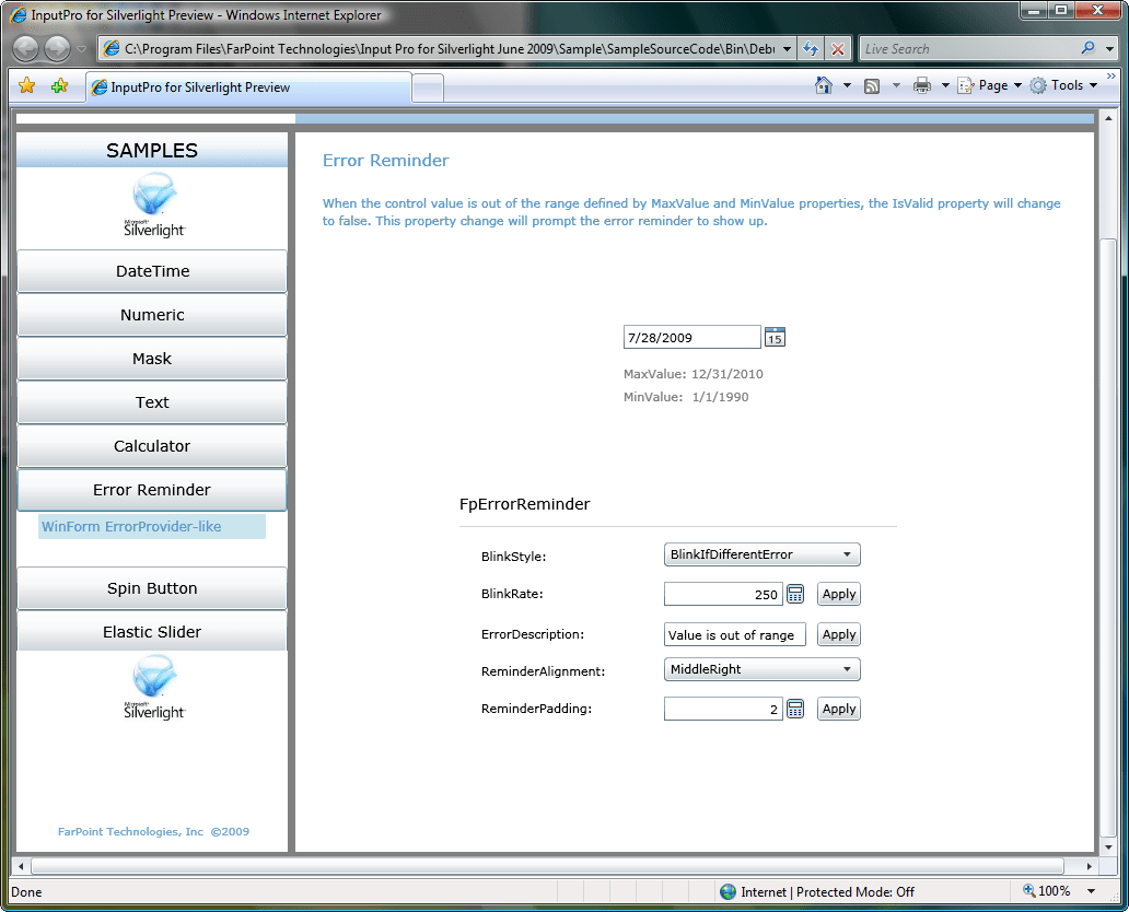 Input Pro for Silverlight（英語版）