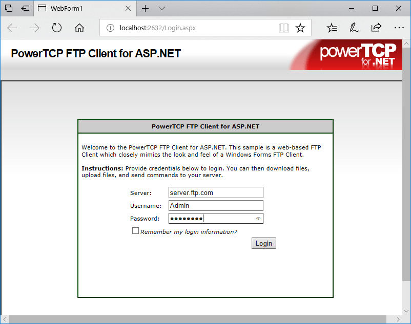 PowerTCP FTP for .NET