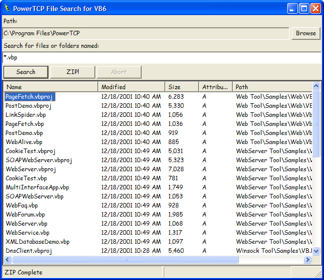 PowerTCP Zip Compression for ActiveX
