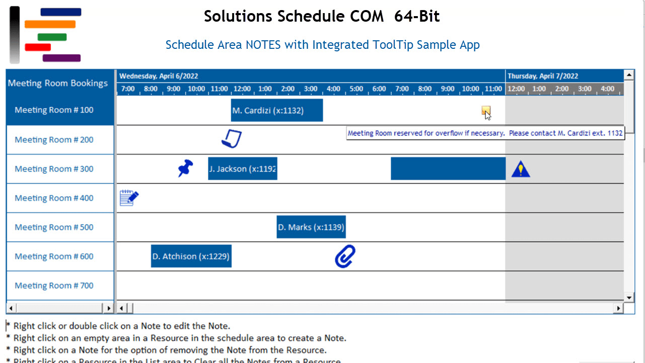 Solutions Schedule COM 64