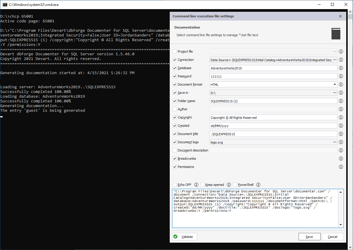 dbForge Documenter for SQL Server