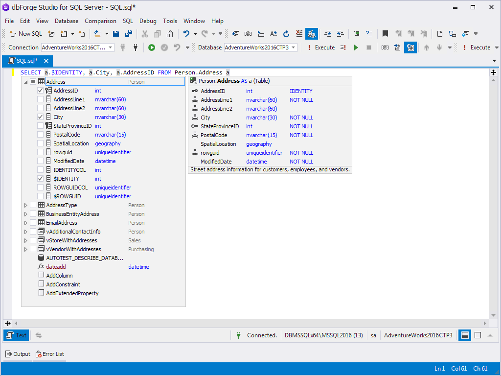 dbForge Studio for SQL Server