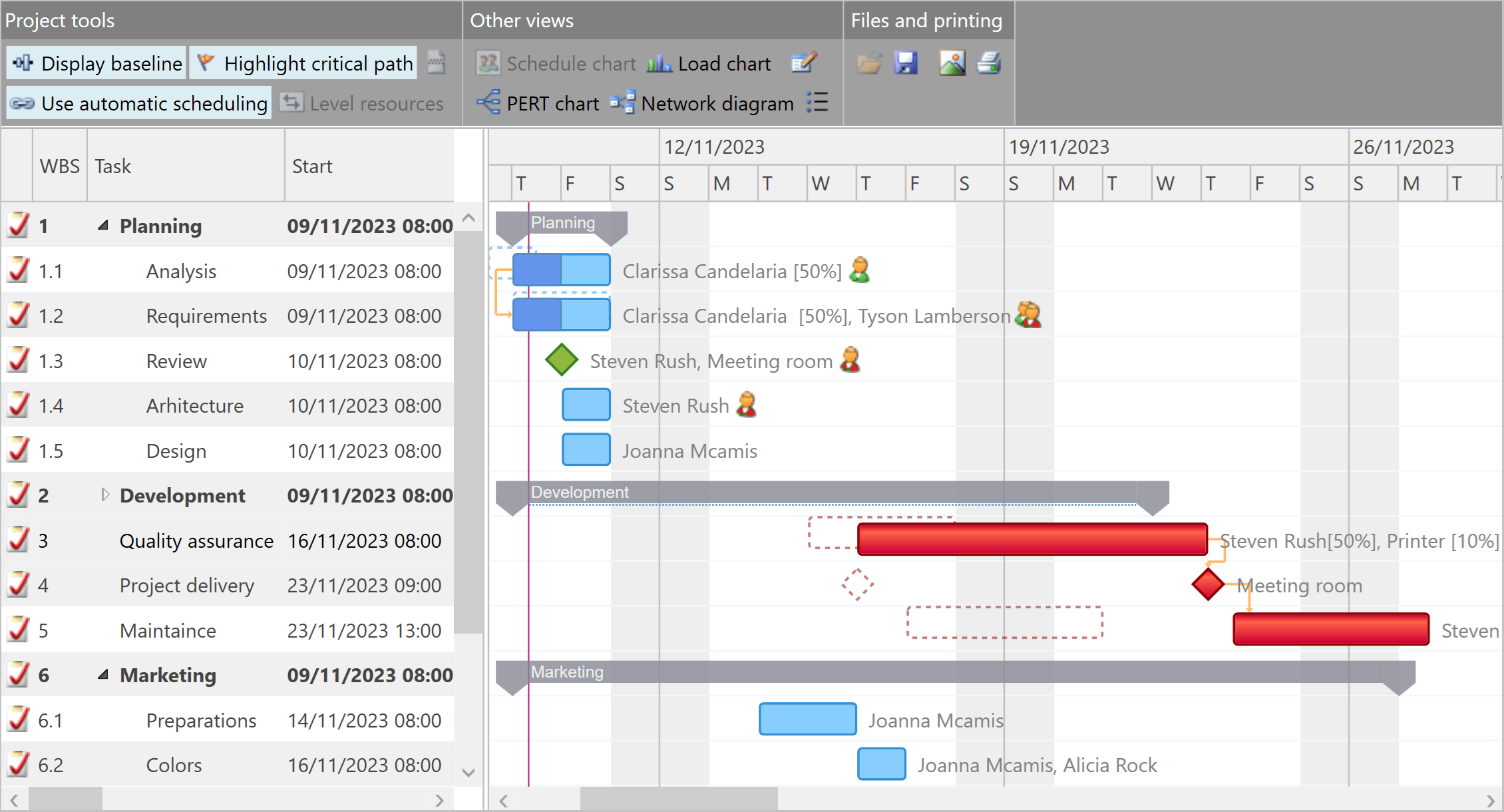 DlhSoft Gantt Chart Library for WPF Standard Edition
