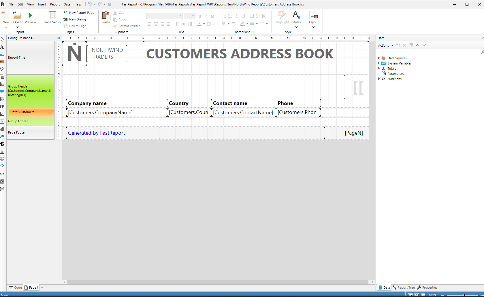 FastReport WPF（英語版）