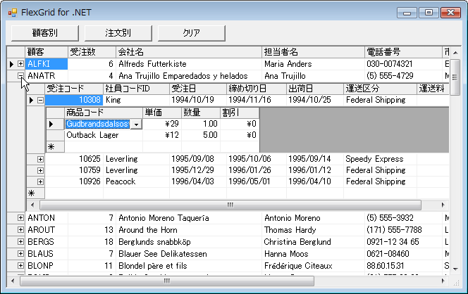 Flexgrid For Windows Forms（日本語版）