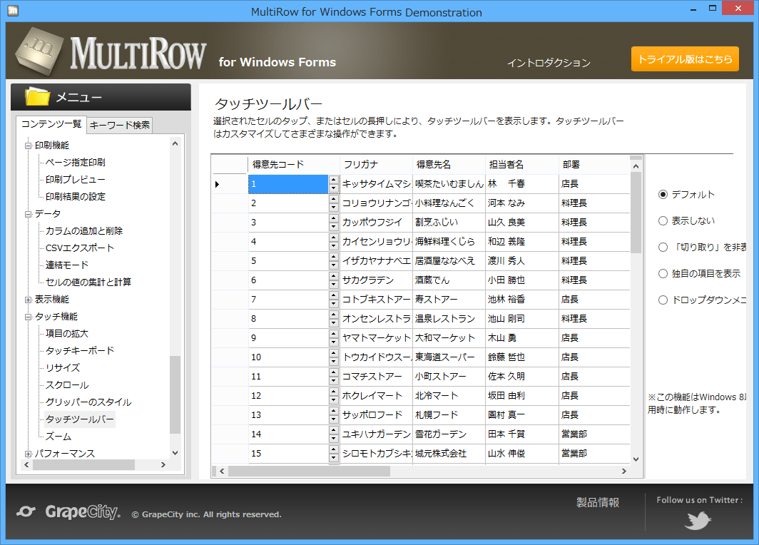 MultiRowPlus for Windows Forms（日本語版）