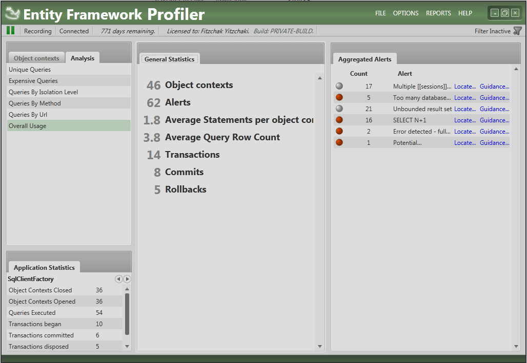 Entity Framework Profiler