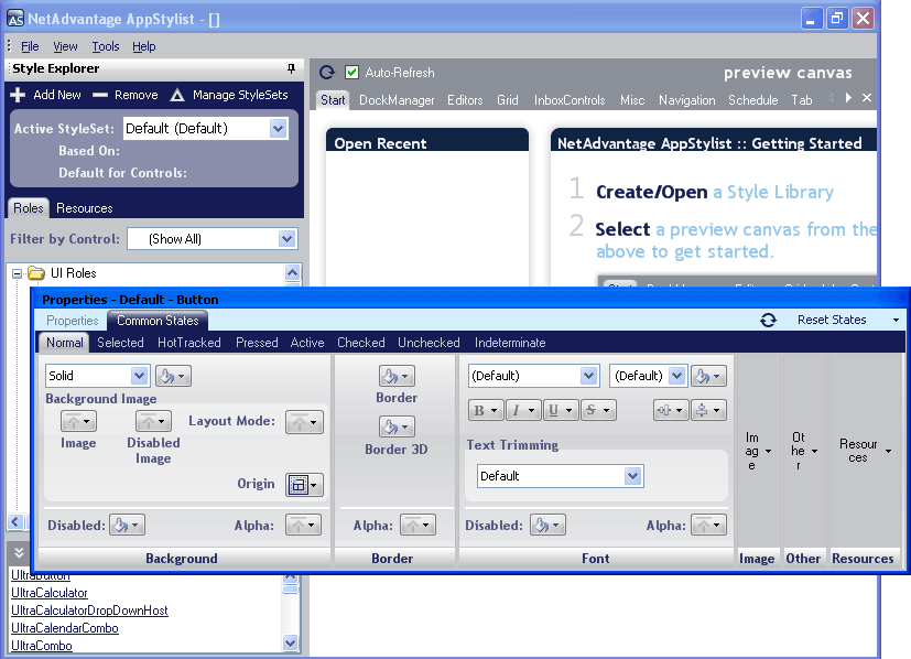 Infragistics Netadvantage Appstylist