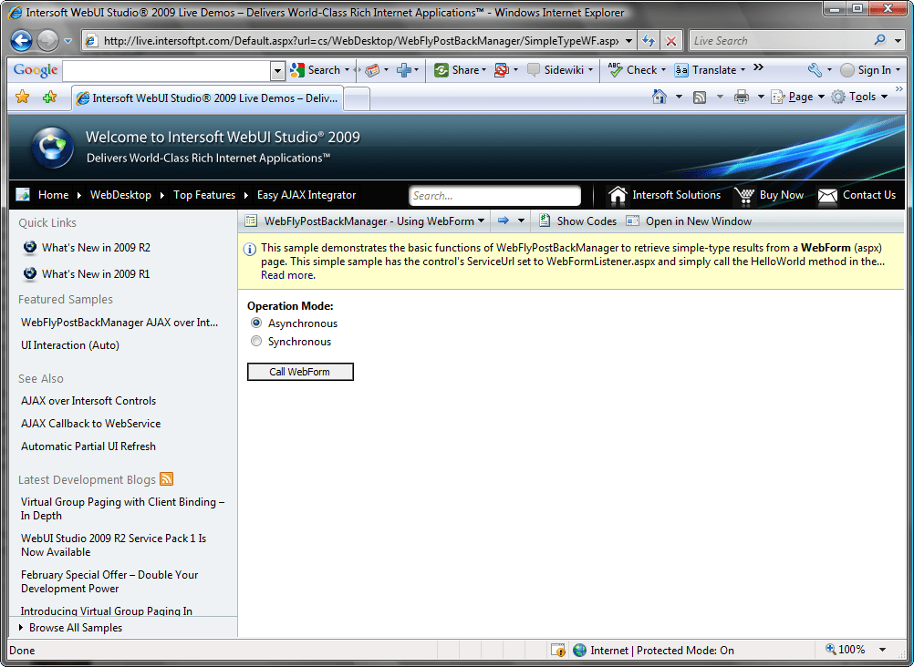 WebFlyPostBackManager