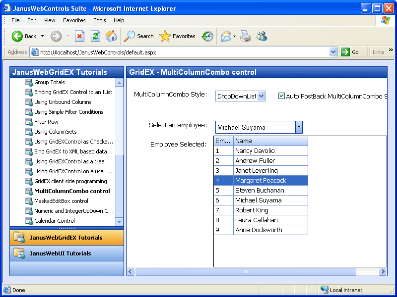 Janus Web ASP.NET Server Controls Suite Janus Web ASP.NET Server Controls Suite