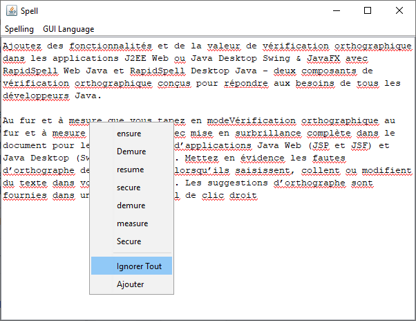 RapidSpell Java Desktop
