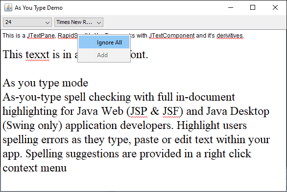 RapidSpell Java Desktop