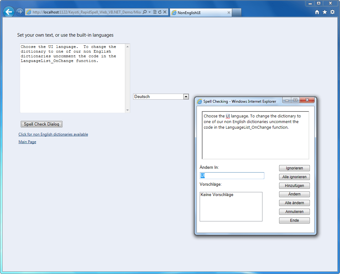 RapidSpell Web ASP.NET