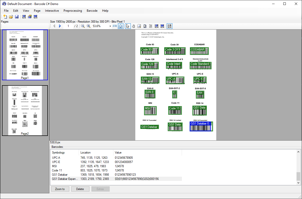 LEADTOOLS Barcode Pro（英語版）