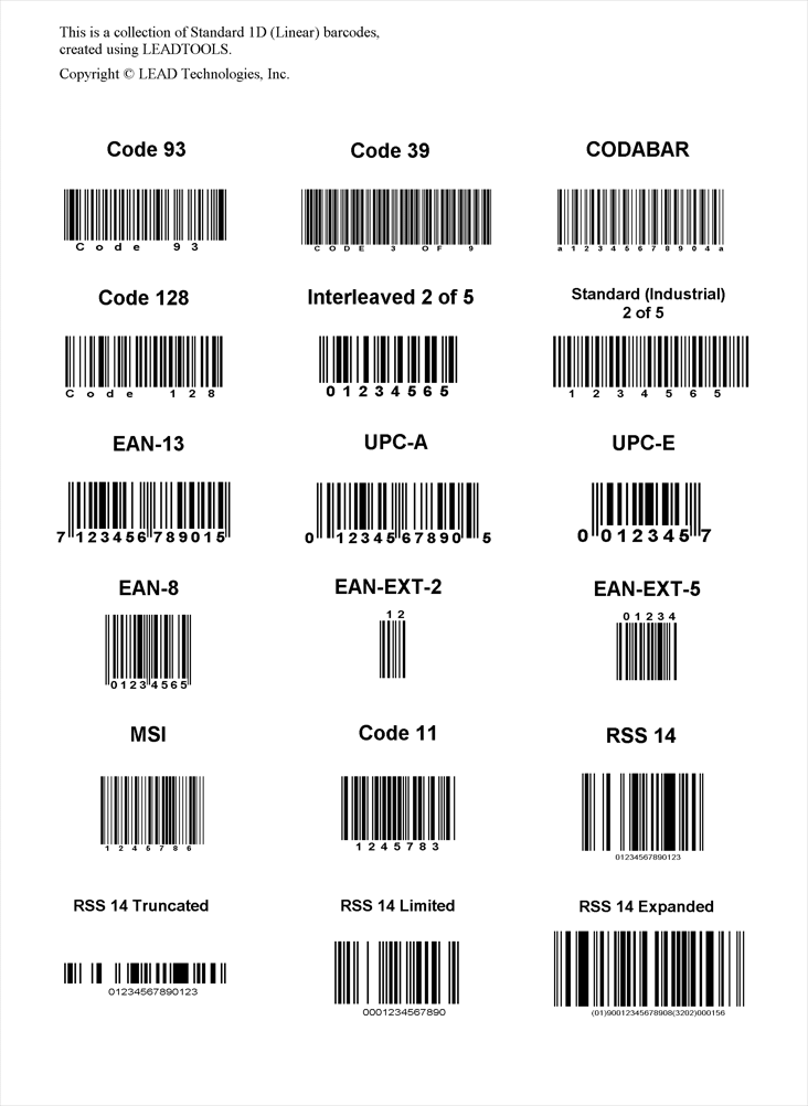 LEADTOOLS Barcode