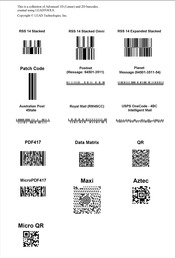Leadtools Barcode