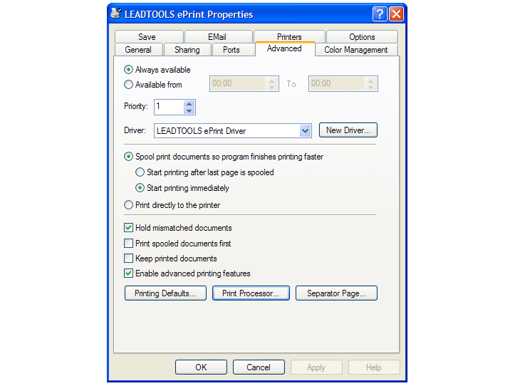 LEADTOOLS ePrint Professional