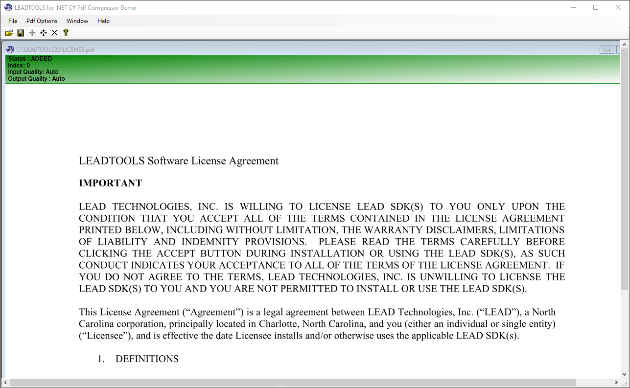 Leadtools Pdf Pro（英語版）