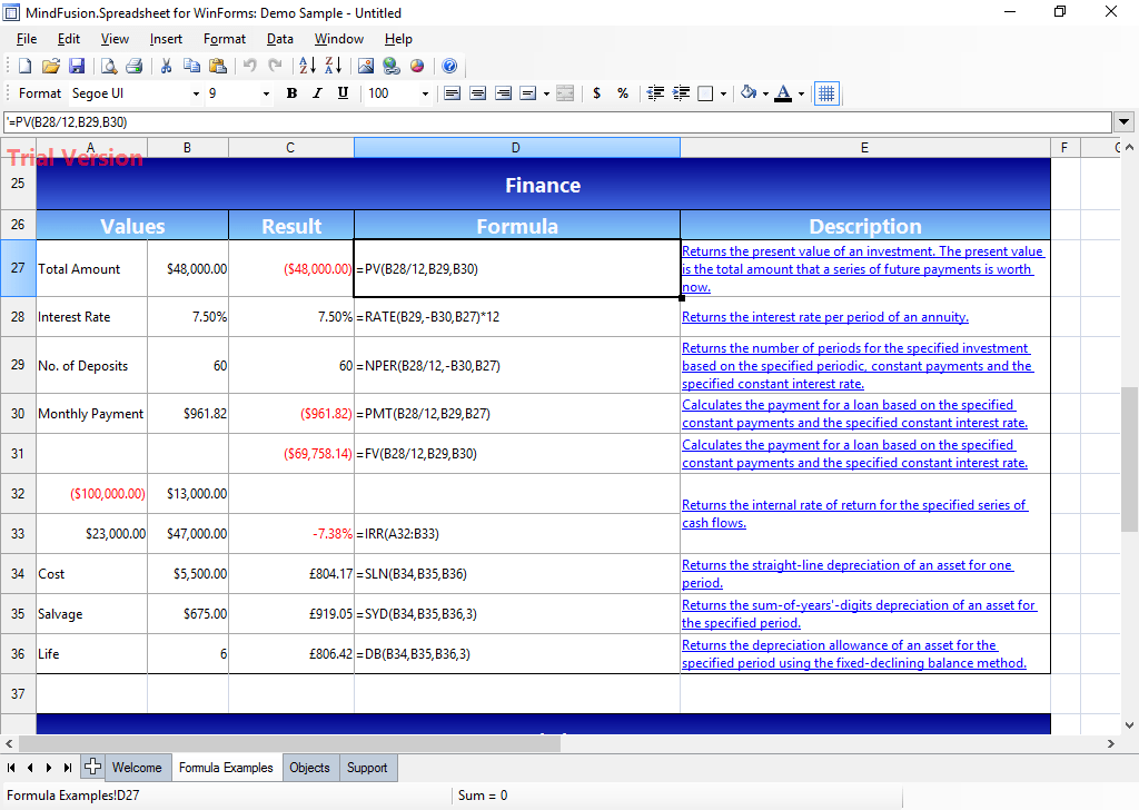 MindFusion.Spreadsheet for WinForms