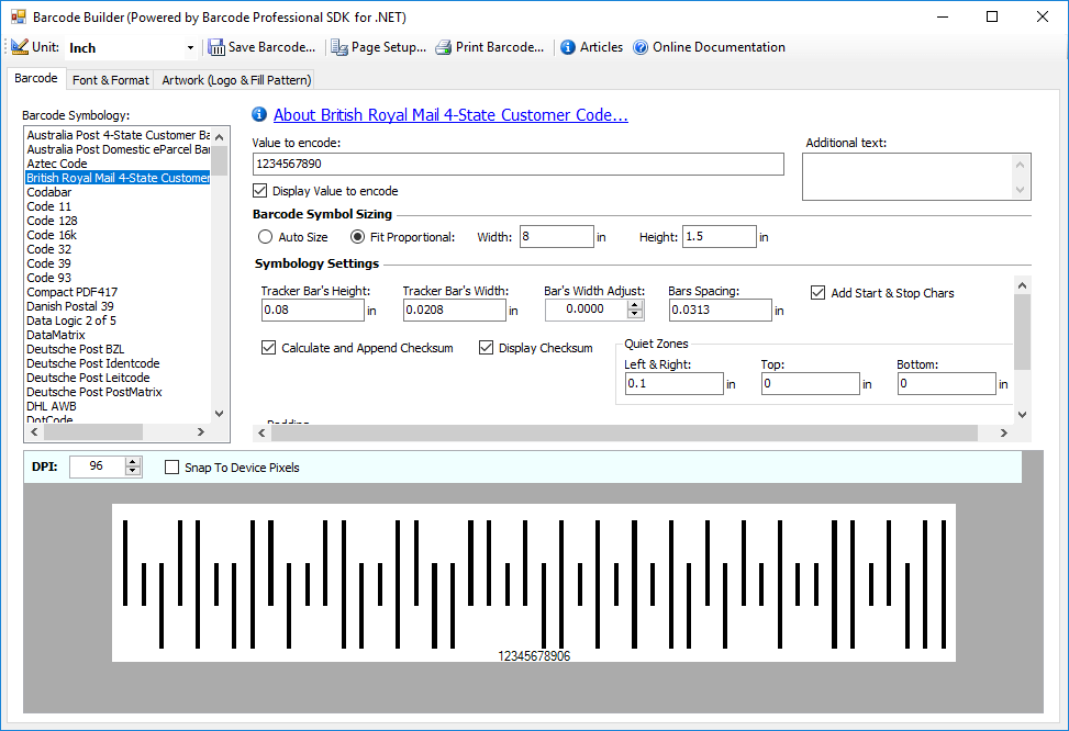 Neodynamic Barcode Professional SDK for .NET（英語版）