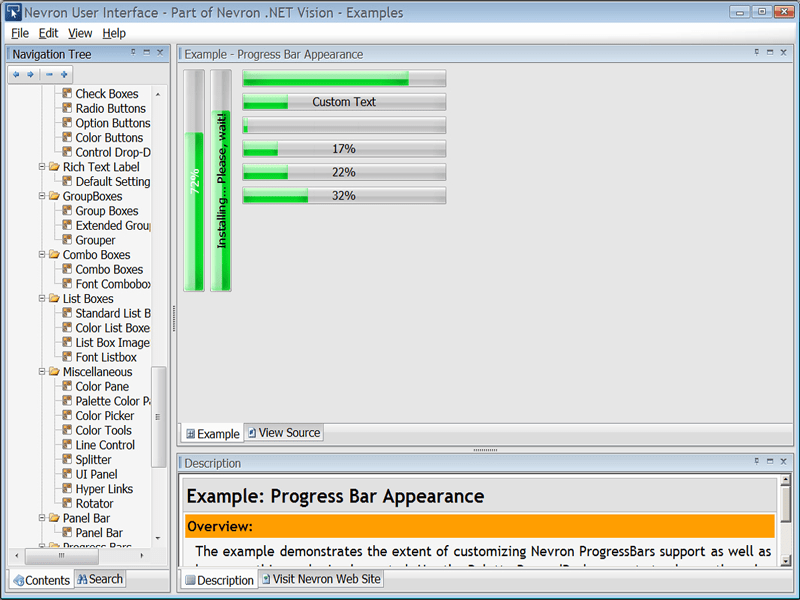 Nevron User Interface Suite for .NET