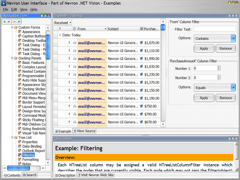 Nevron User Interface Suite for .NET