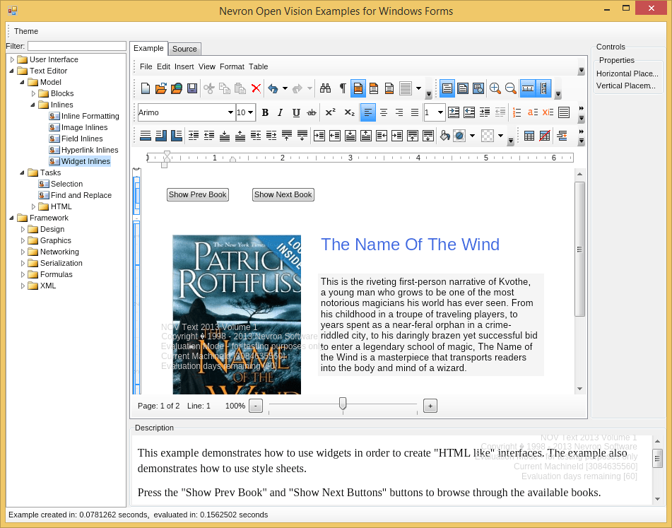 NOV Rich Text Editor for .NET