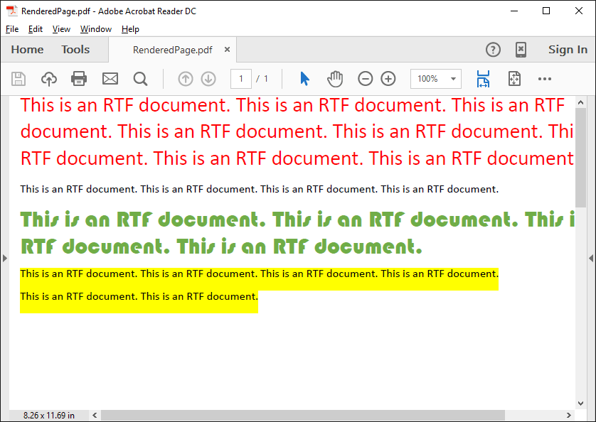 ExpertPDF RTF To PDF