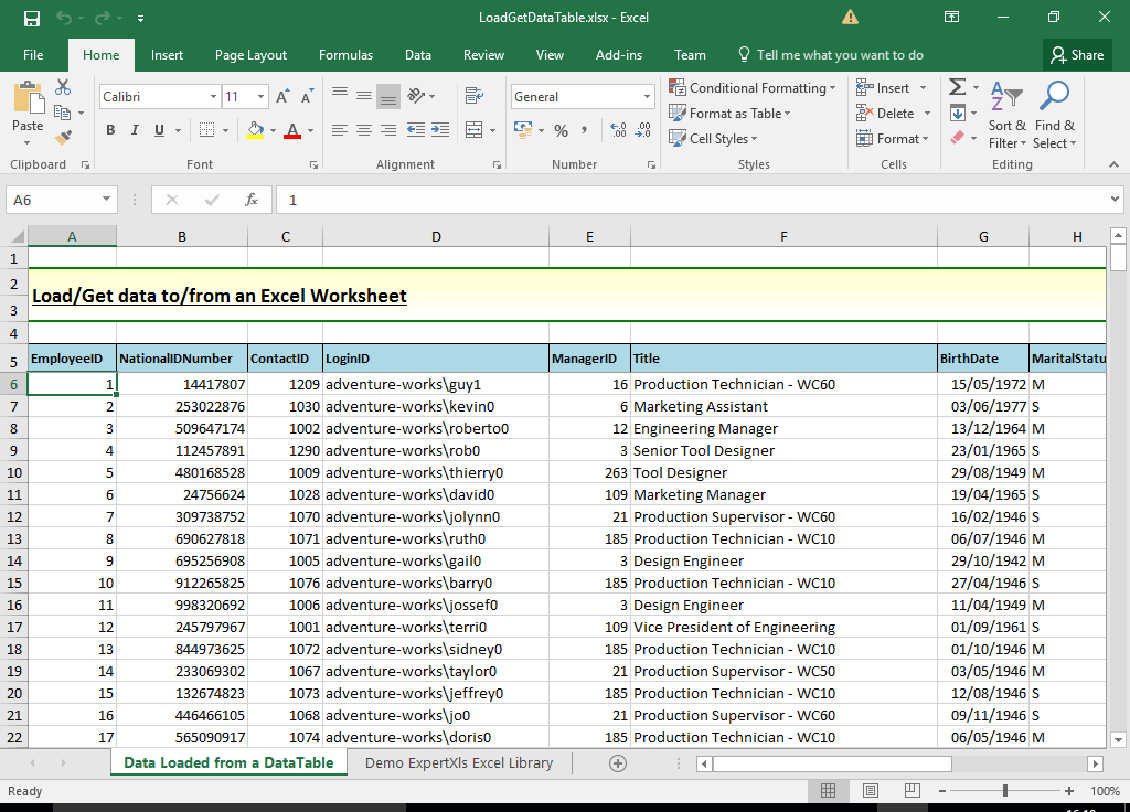 ExpertXLS Excel Library for .NET