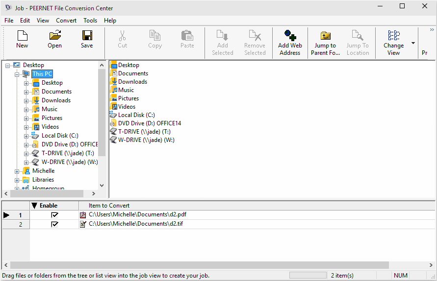 PEERNET File Conversion Center