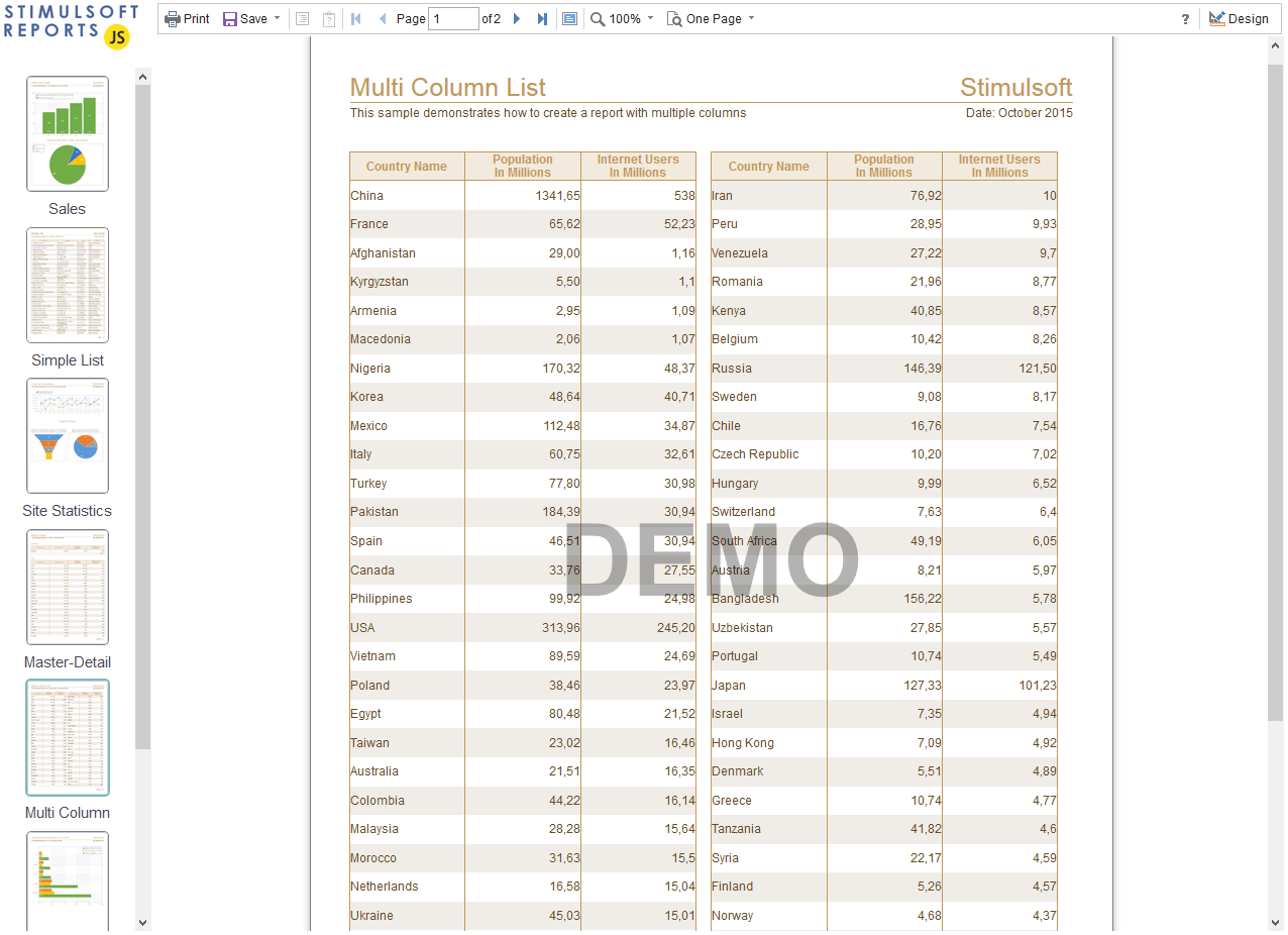 Stimulsoft Reports Js