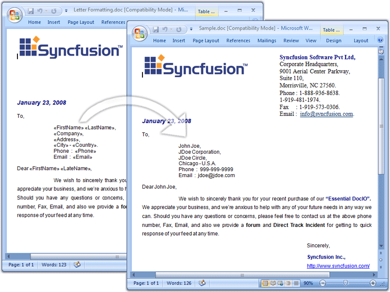 Syncfusion Essential DocIO （英語版）