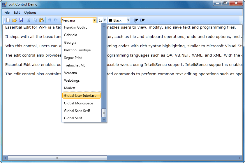 Syncfusion Essential Edit for WPF