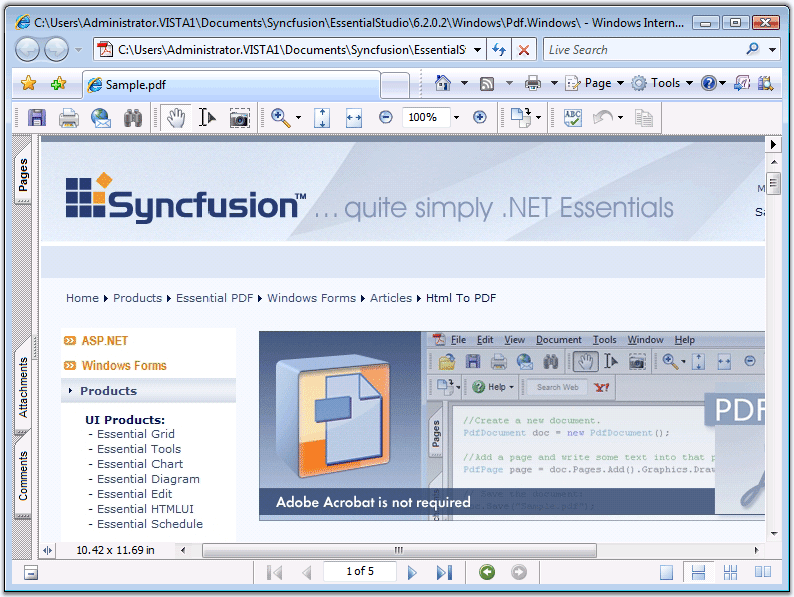 Syncfusion Essential Pdf (英語版)