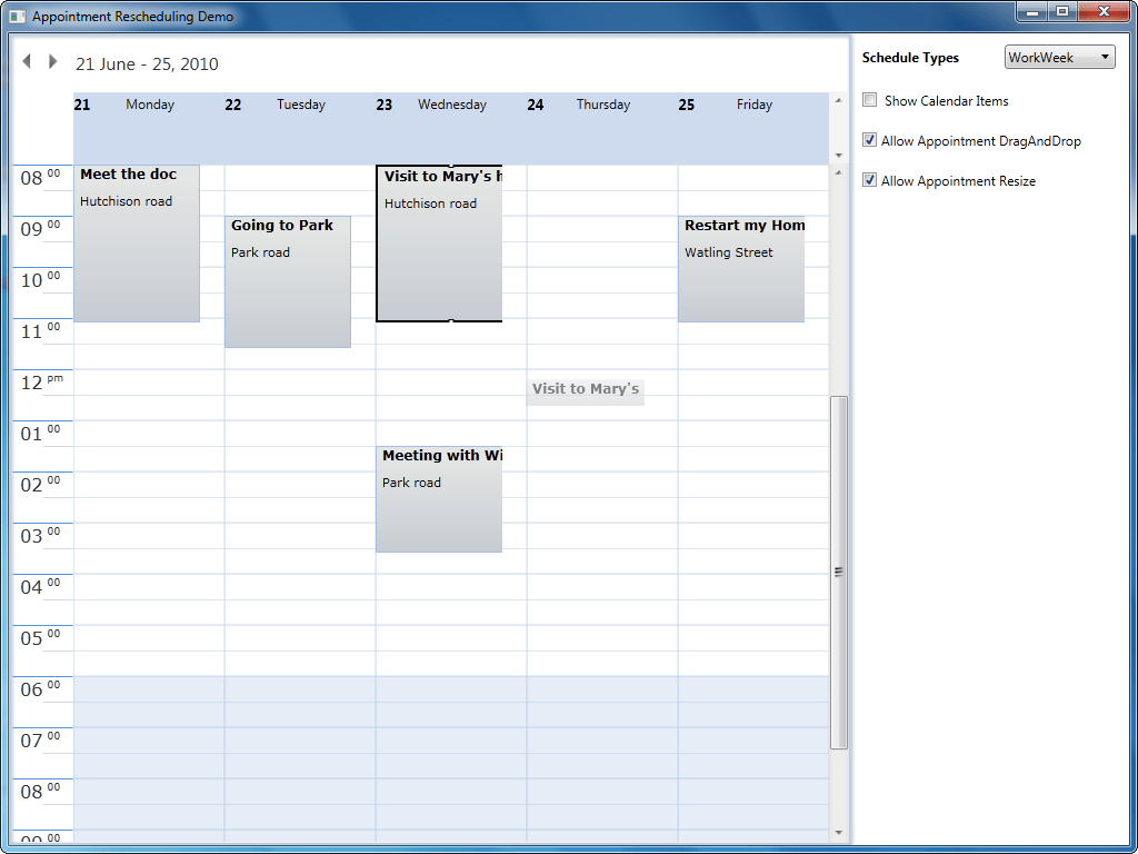 Syncfusion Essential Schedule For Wpf