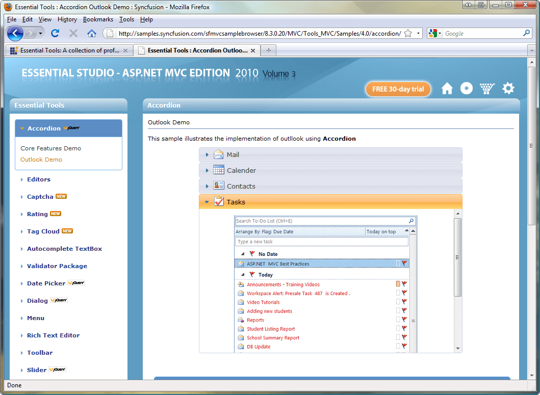 Syncfusion Essential Tools for ASP.NET MVC Syncfusion Essential Tools for ASP.NET MVC