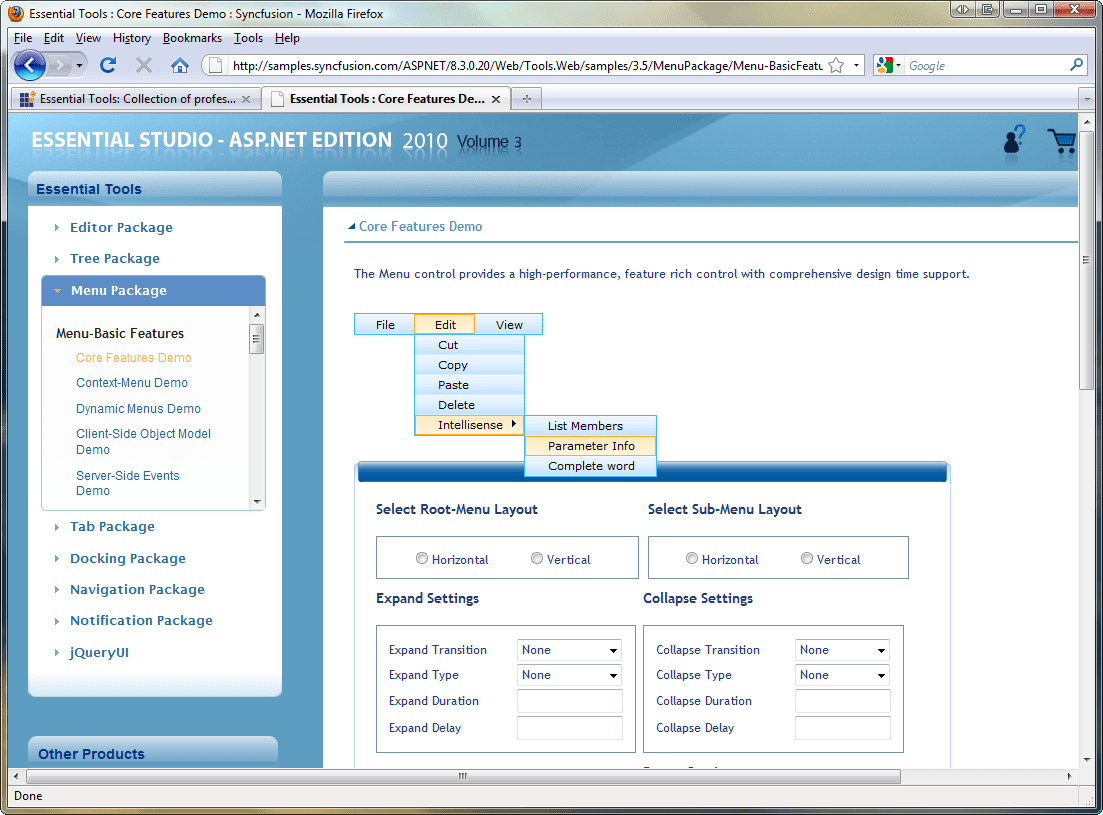 Syncfusion Essential Tools for ASP.NET