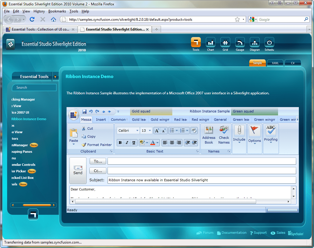Syncfusion Essential Tools for Silverlight
