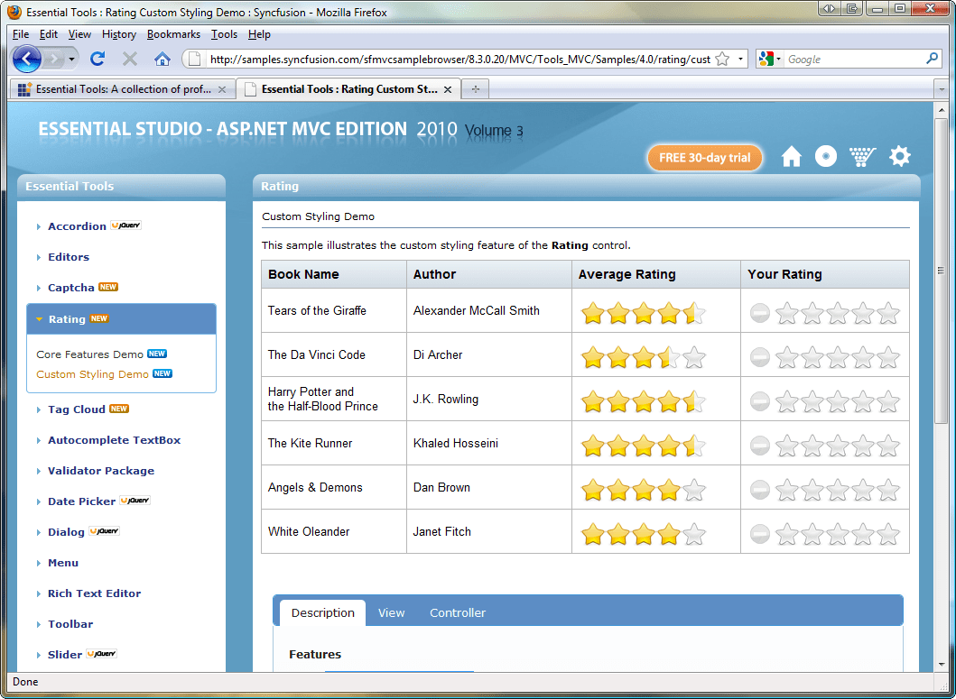Syncfusion Essential Tools （英語版）