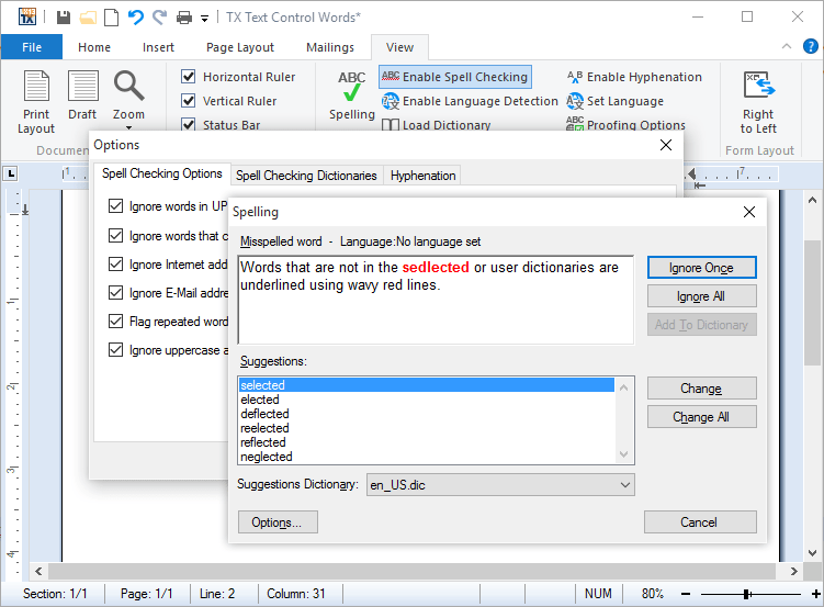 TX Spell .NET for WPF