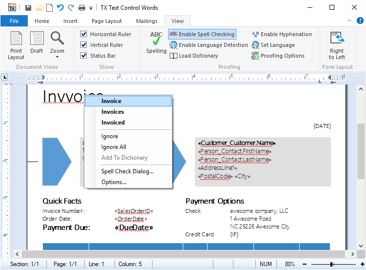 TX Spell .NET for WPF