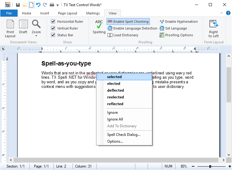 TX Spell .NET for WPF
