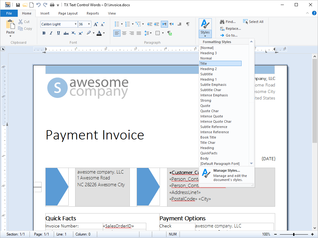 TX Text Control .NET for Windows Forms Enterprise