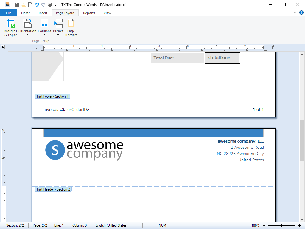 TX Text Control .NET for WPF Enterprise