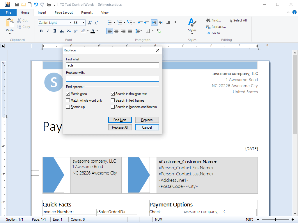 TX Text Control .NET for WPF Enterprise