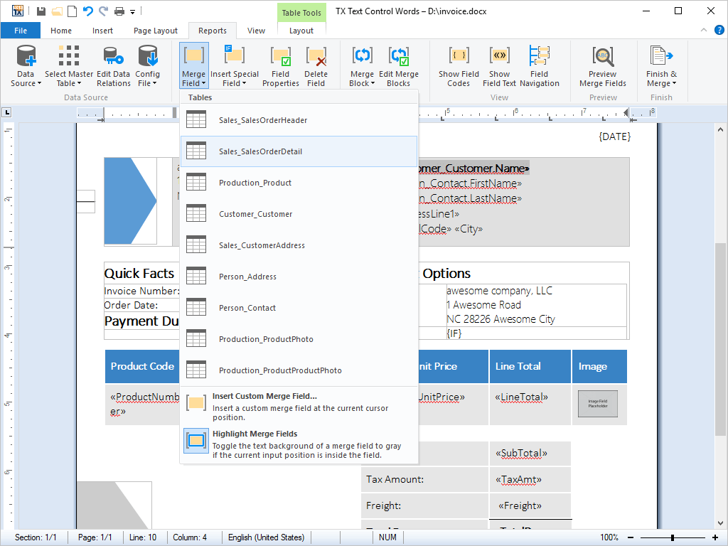 TX Text Control .NET for WPF Professional