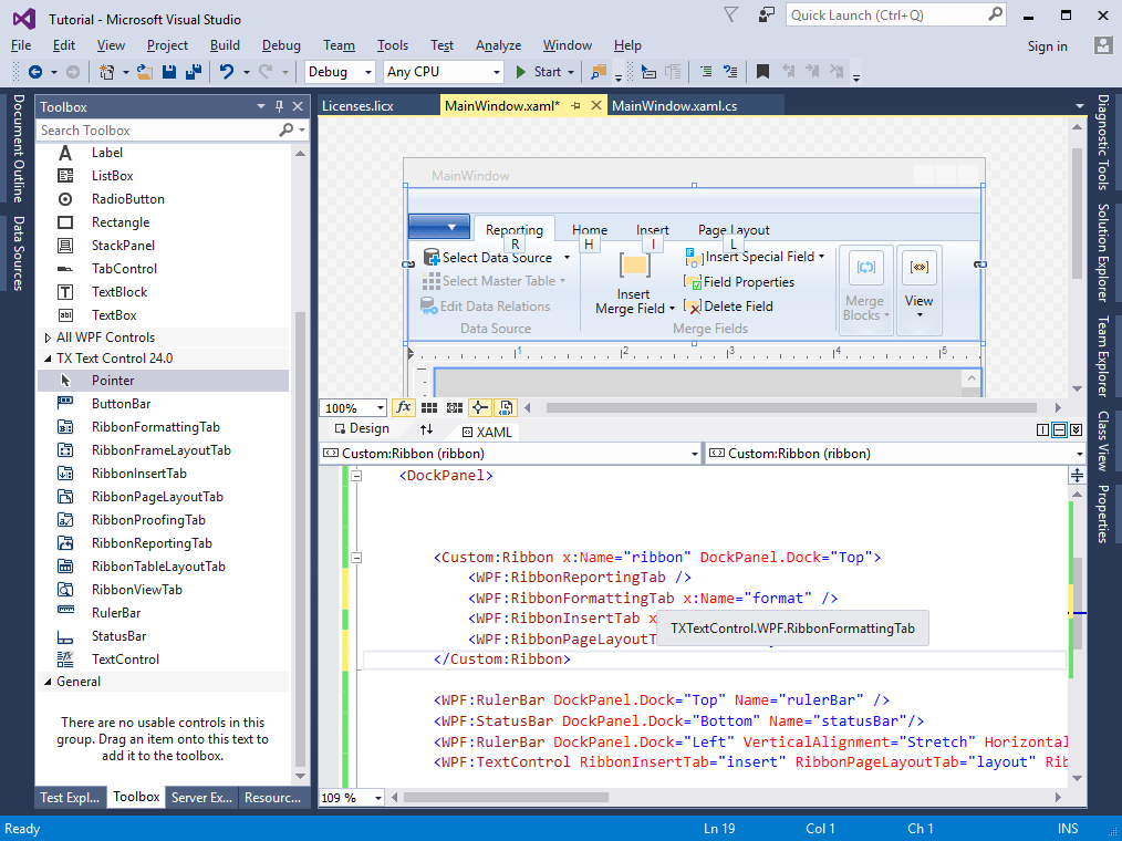 Tx Text Control Net For Wpf Standard （英語版）